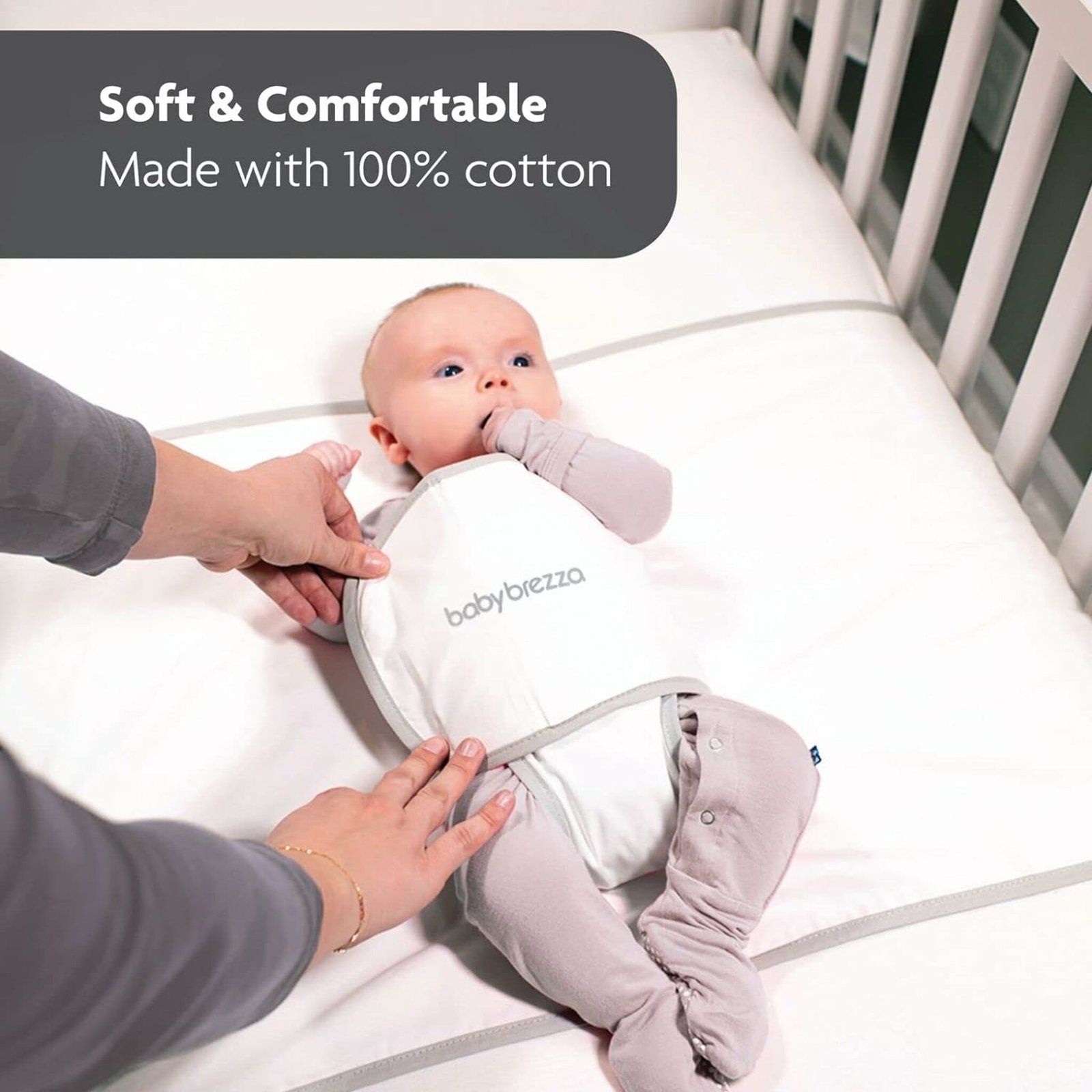 Baby Brezza Safe Sleep Swaddle Blanket for Crib Safety for Newborns and ...